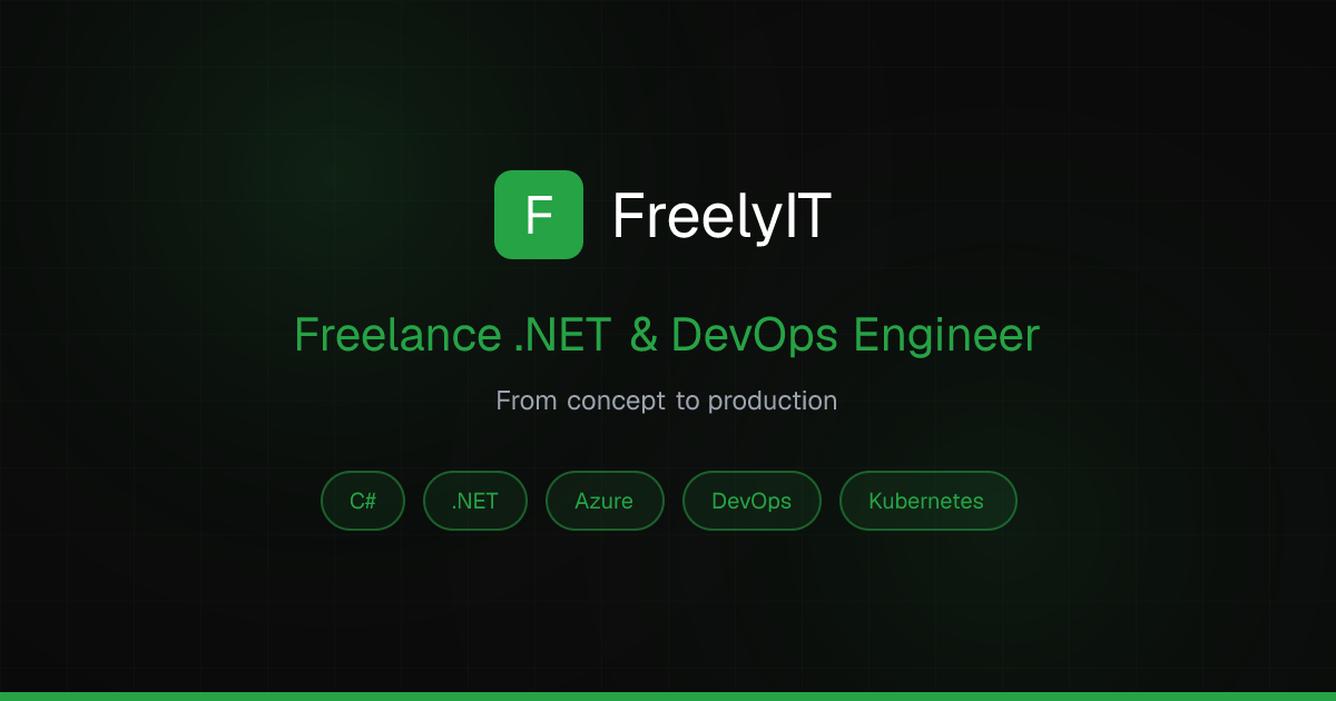 Freelance .NET Developer & DevOps Engineer Tilburg | FreelyIT | FreelyIT